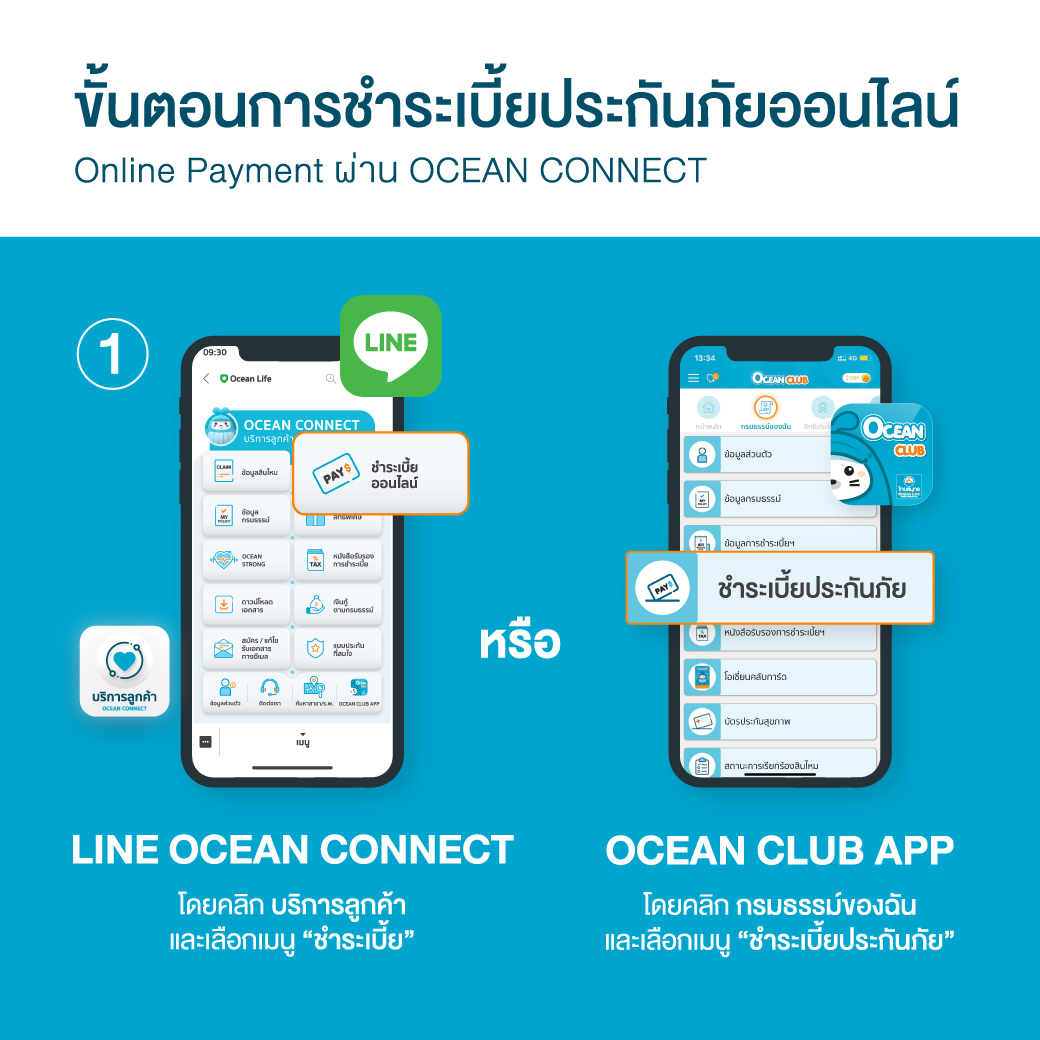 สแกนจ่ายรับ OCHI COIN | OCEAN LIFE ไทยสมุทร